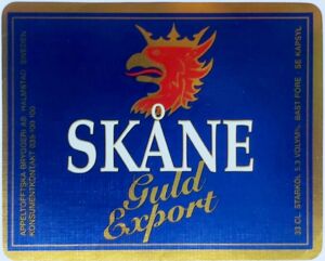 Drink Label: Skane Guld Export (Krönleins Bryggeri AB, SwedenCol:SE ...