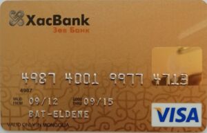 Bank Card: Xac Bank Gold (XacBank, MongoliaCol:MN-VI-0080