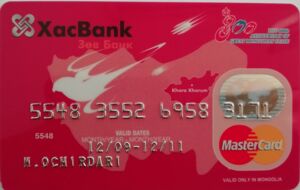 Bank Card: Xac Bank (XacBank, MongoliaCol:MN-MC-0031