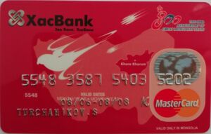 Tarjeta de Banco: Xac Bank (XacBank, MongoliaCol:MN-MC-0032