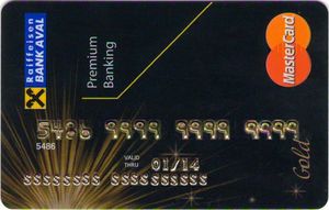 Bank Card: MasterCard Gold (Raiffeisen Bank Aval, UkraineCol:UA-MC-0333