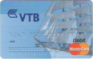Bank Card: MasterCard Standard Debit (VTB Bank, UkraineCol:UA-MC-0234.03