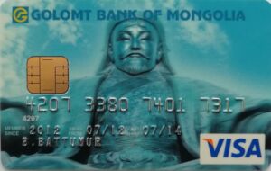 Bank Card: Chinggis Khaan (Golomt Bank, MongoliaCol:MN-VI-0112