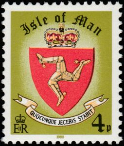 Stamp: "Three Legs of Man" emblem (Isle of Man(Millenium of Tynwald ...