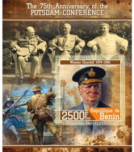 Stamp: World War II 75th Anniversary of the Potsdam Conference (Benin ...