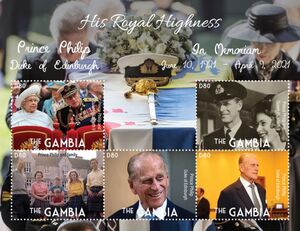 Stamp: His Royal Highness Prince Philip (Gambia(In Memoriam - His Royal ...