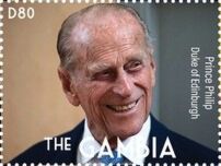Stamp: Prince Philip, Duke of Edinburgh, 1921-2021 (Gambia(In Memoriam ...