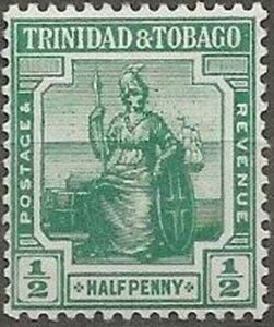 Stamp: Seated Britannia (Trinidad and Tobago(Britannia Definitives) Mi ...