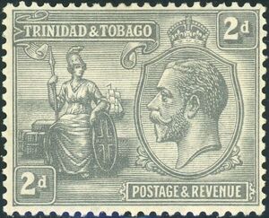 Stamp: Britannia and King George V (1865-1936) (Trinidad and Tobago ...