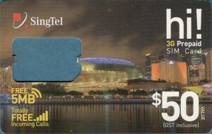 Phonecard: HI ! SIM Card (Mobile Singapore, Singapore(HI! (Singtel ...