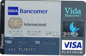 Bank Card: Platinum (Bancomer, MexicoCol:MX-VI-0020.03