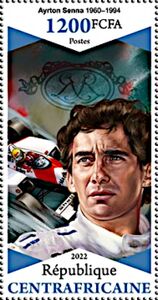 Stamp: Ayrton Senna (1960-1994) (Central African Republic(145th Birth ...
