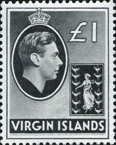 แสตมป์: George VI and Seal of the colony (หมู่เกาะบริติชเวอร์จิน ...