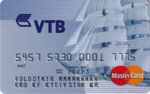 Bank Card: MasterCard Standard (VTB Bank, UkraineCol:UA-MC-0234.08