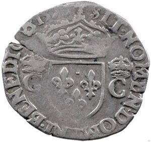 Coin: ½ Teston (Charles IX - B - Rouen) (France(1560~1574 - Carlos IX ...