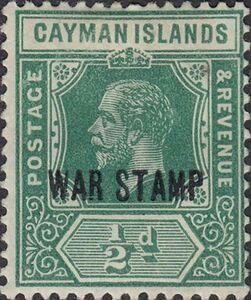 Stamp: Overprinted (Cayman Islands(King George V (1912-1920)) Mi:KY 48 ...