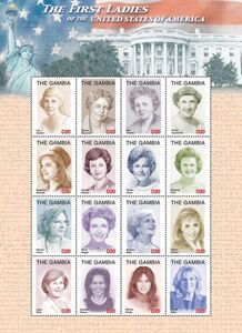 Stamp: The First Ladies of the United States of America (Gambia(The ...