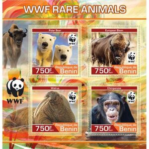 Stamp: WWF Rare animals (Benin: Illegal Stamps(WWF Rare Animals 2021 ...