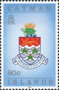 Stamp: Coat of arms (Cayman Islands(Island Scenes) Mi:KY 657,Sn:KY 643 ...