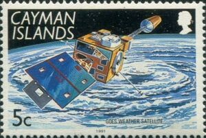 Stamp: Weather Satellite (Cayman Islands(Hurricane Awareness) Mi:KY 642 ...