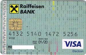 Bank Card: Raiffeisen Bank (Raiffeisen Bank Albania, AlbaniaCol:AL-VE ...