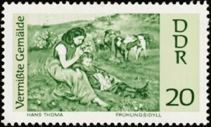 Stamp: Spring Idyll, Hans Thoma (Germany, Democratic Republic (DDR ...