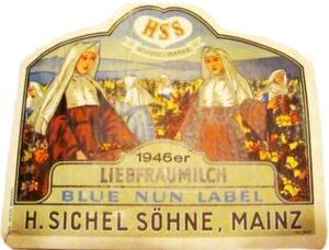 Drink Label: Blue Nun Label Liebfraumilch (H. Sichel Söhne GmbH ...
