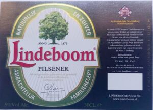 Drink Label: Lindeboom Pilsener (Lindeboom Bierbrouwerij ...