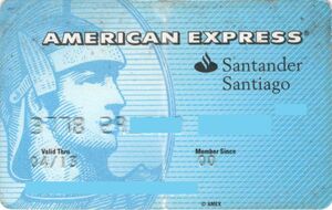 Bank Card: American Express blue - Santander (Santander Santiago ...