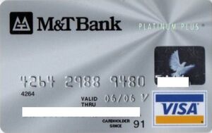 Bank Card: M&T Bank - Platinum Plus (M&T Bank, United States of ...