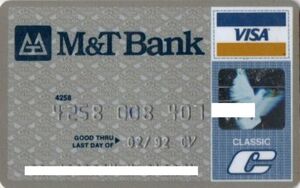 Bank Card: M&T Bank - Classic (M&T Bank, United States of AmericaCol:US ...
