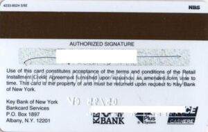 Bank Card: Key Bank (Key Bank, United States of AmericaCol:US-VI-0975