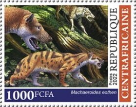 Stamp: Machaeroides eothen (Central African Republic(Extinct Species ...