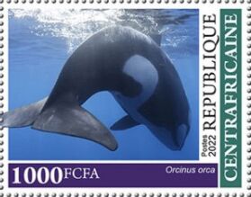 Stamp: Killer Whale (Orcinus orca) (Central African Republic(Orcas ...