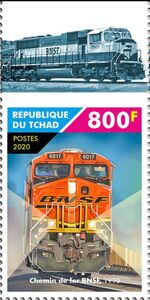 Stamp: BNSF Railway (Chad(Trains (2020)) Mi:TD 4018,Yt:TD 2805