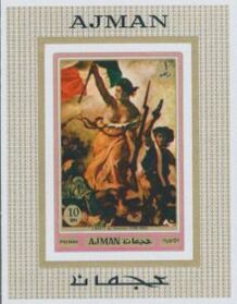 Stamp: Liberty, Eugène Delacroix (Ajman(Paintings (1970)) Mi:AJ 556EB ...