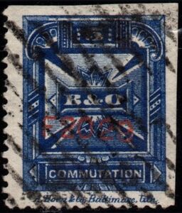 Stamp: B&O in cross (United States of America(Baltimore and Ohio ...
