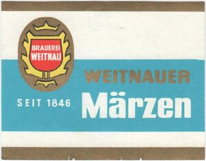 Drink Label: Weitnauer Märzen (Brauerei Weitnau, Germany, Federal ...