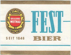 Drink Label: Weitnauer Festbier (Brauerei Weitnau, Germany, Federal ...