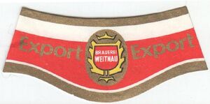 Drink Label: Weitnauer Export (Brauerei Weitnau, Germany, Federal ...