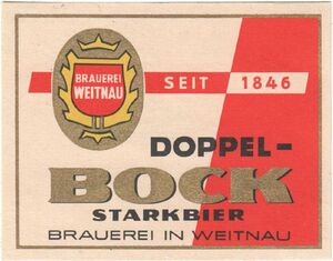 Drink Label: Weitnauer Doppelbock (Brauerei Weitnau, Germany, Federal ...