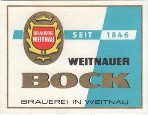 Drink Label: Weitnauer Bock (Brauerei Weitnau, Germany, Federal ...