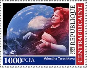 Stamp: Valentina Tereshkova (Central African Republic(85th Birthday of ...