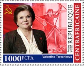 Stamp: Valentina Tereshkova (Central African Republic(85th Birthday of ...