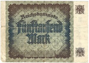 Banknote: 5,000 Mark (Germany(1922 4th Issue - Reichsbanknote, Republic ...