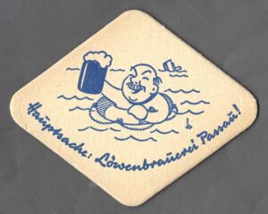 Beer Coaster: Löwenbrauerei Passau (Löwenbrauerei Passau AG, Germany ...