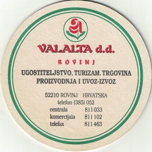 Beer Coaster: Valalta (Pivnica Valalta, CroatiaCol:HR-000169