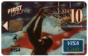 Bank Card: Atlanta 1996 - Basketball (First Union Bank, United States ...