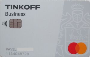 Bank Card: TINKOFF Business (Tinkoff Credit Systems, RussiaCol:RU-MC ...
