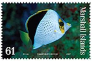 Stamp: Tinker’s Butterflyfish (Chaetodon tinkeri) (Marshall Islands ...